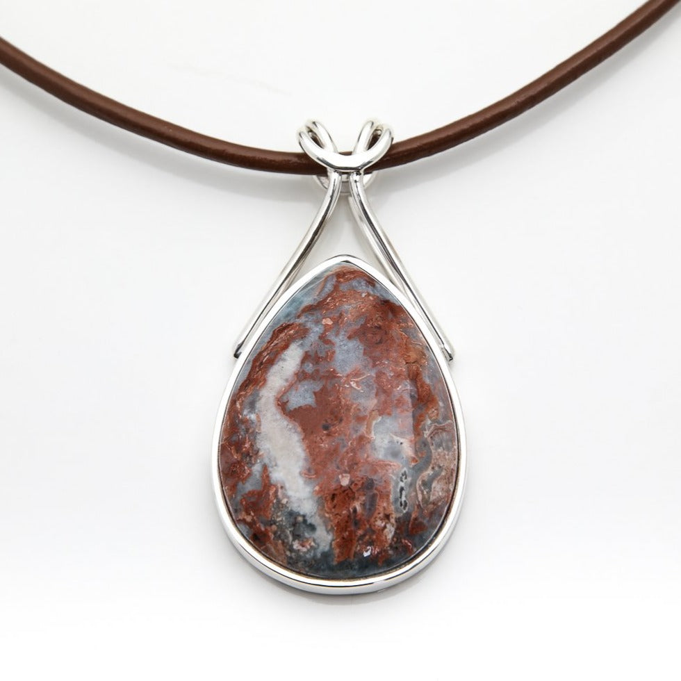 Red Larimar Pendant Amak | The Larimar Shop | Dominican Jewelry