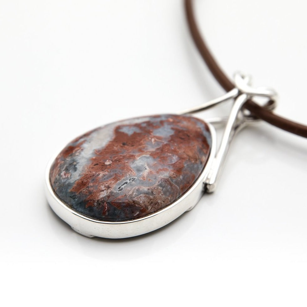 Red Larimar Pendant Amak | The Larimar Shop | Dominican Jewelry