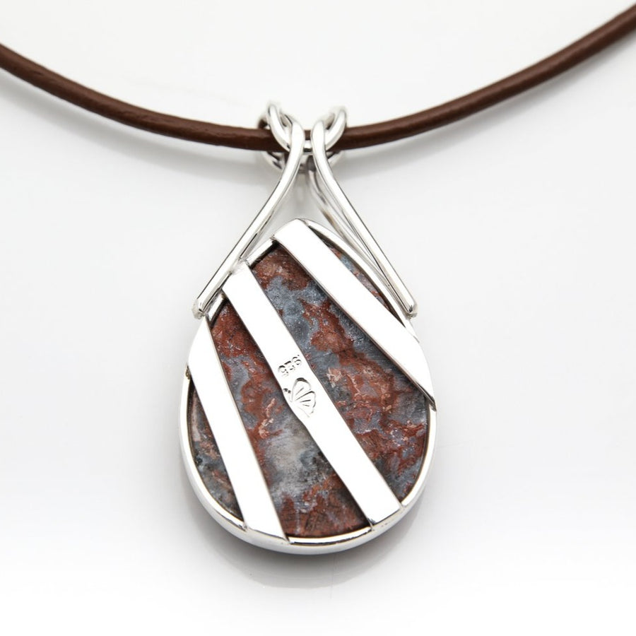 Red Larimar Pendant Amak | The Larimar Shop | Dominican Jewelry