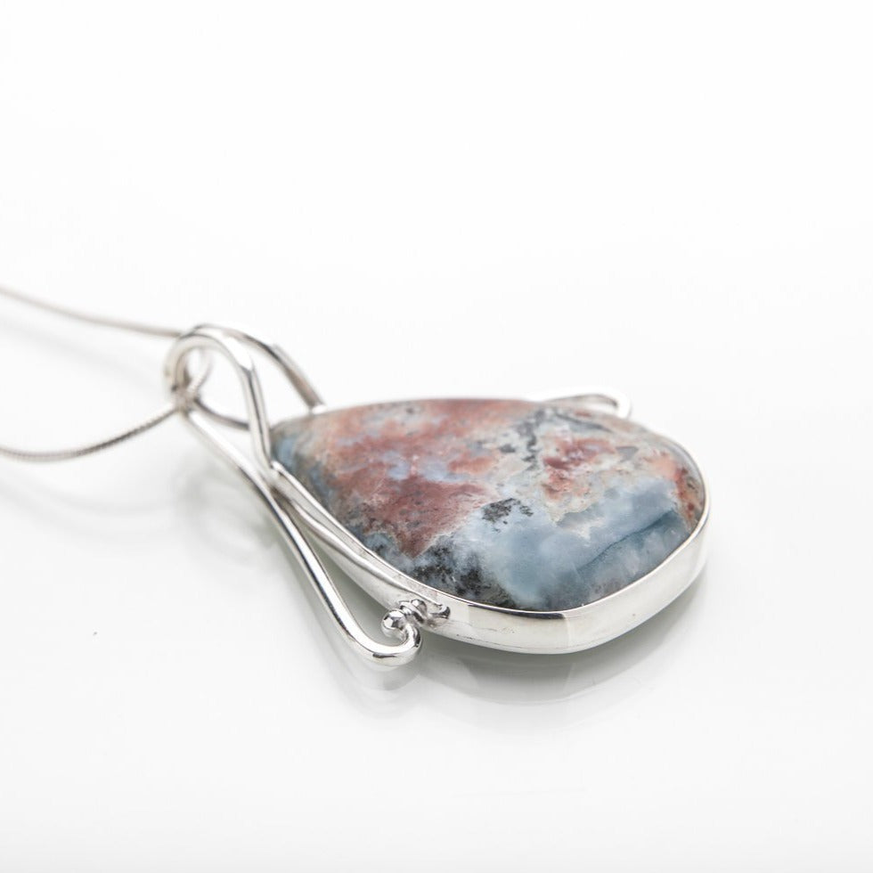 Pink Larimar Pendant Kilauea | Real Larimar Jewelry | Dominican ...