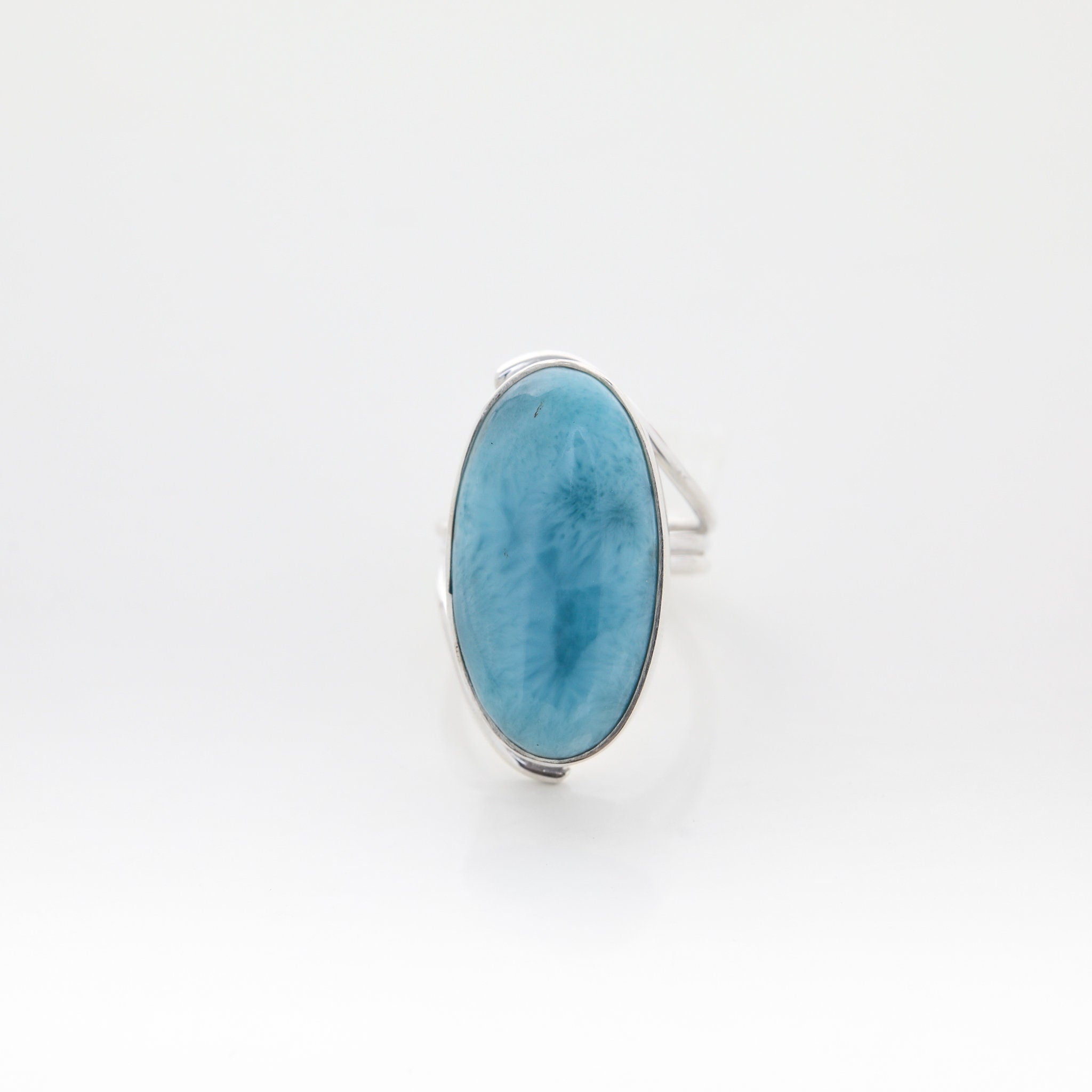 Larimar Oval Ring, Elia | Handcrafted By The Larimar Shop
